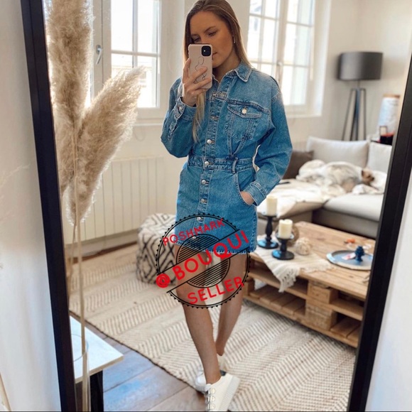 Zara | Dresses | Bloggers Fav Zara Arizona Short Denim Dress | Poshmark